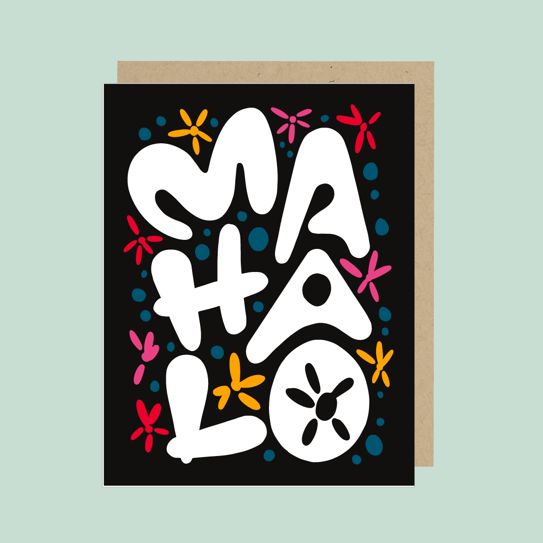 Puffy Mahalo Card
